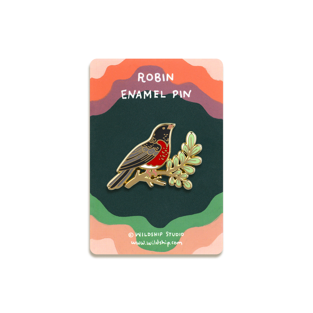 Robin Enamel Pin by Wildship Studio – Pinultimate